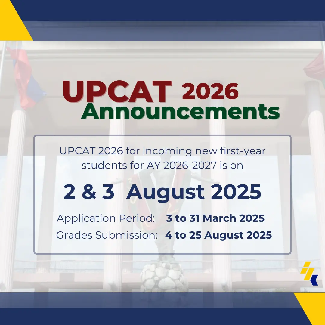 UPCAT 2026 Schedule - iKnow Academic Hub