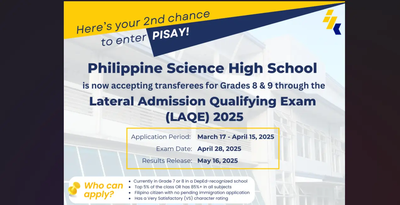 PSHS Lateral Admission Qualifying Exam 2025 - iKnow Academic Hub