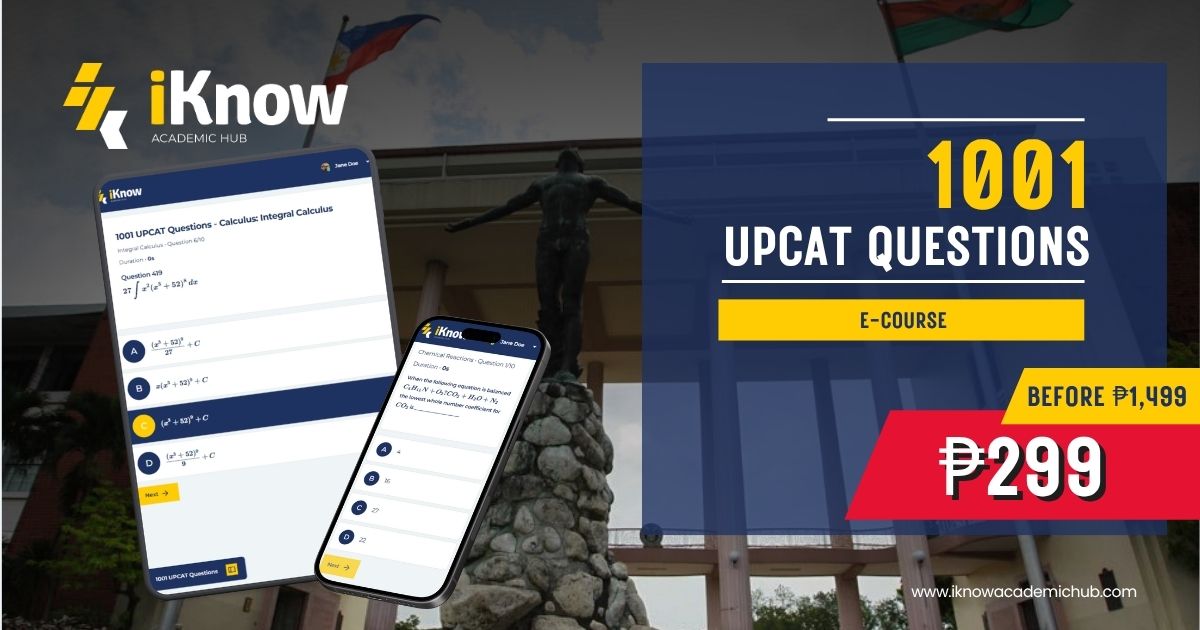 Affordable UPCAT Reviewer: 1001 UPCAT Questions eCourse (1-Year Access ...