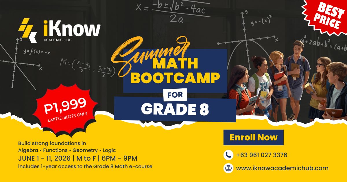 iKnow Academic Hub Summer Math Boot Camp for Grade 8